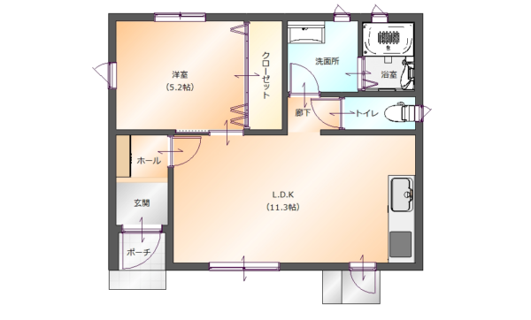 1LDK YS-13【断熱性能5】 - 平屋家族